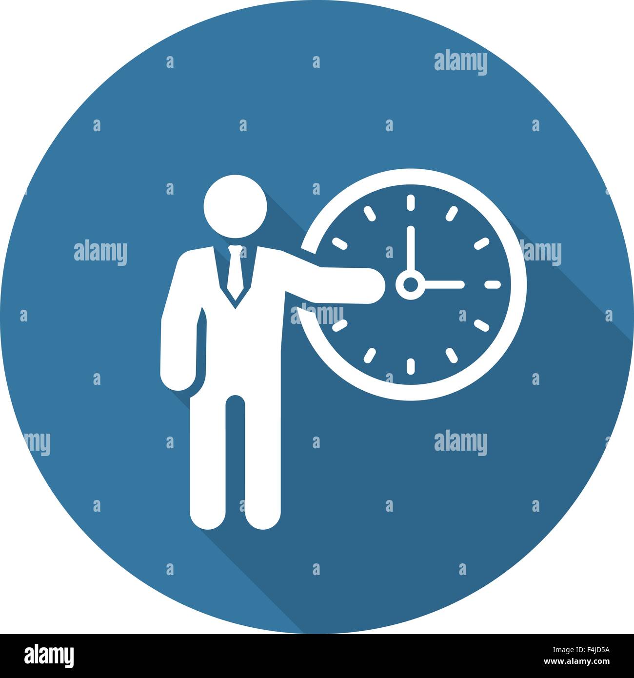 Time Management Icon. Business Concept. Flat Design Stock Vector Image ...