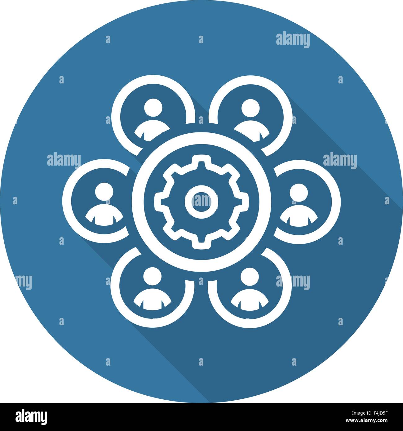 Human Resources Management Icon. Business Concept. Flat Design Stock ...