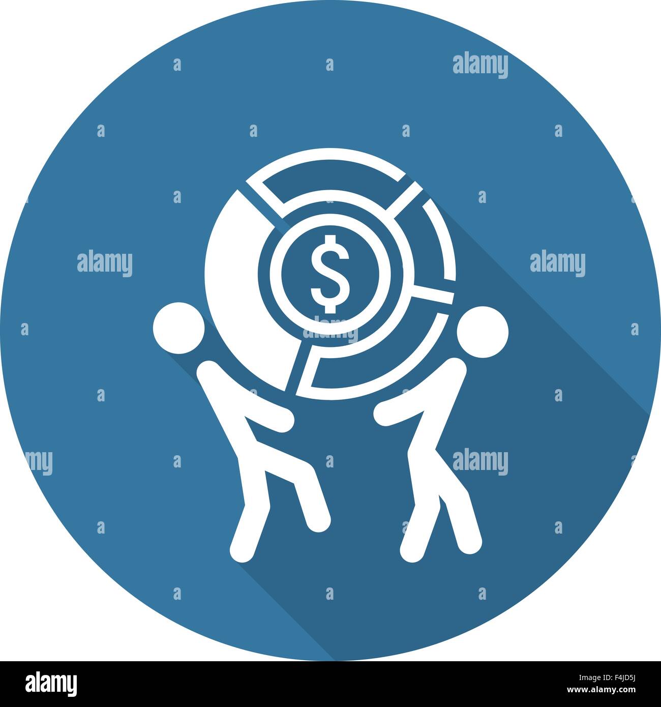 Market Share Icon. Business Concept. Flat Design Stock Vector Image ...