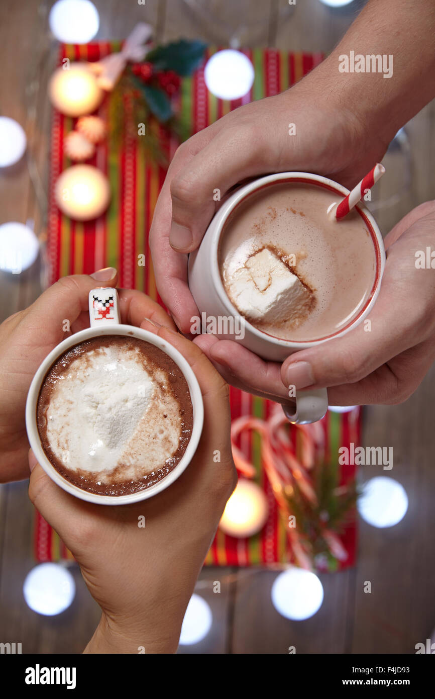 Hot chocolate top view hi-res stock photography and images - Alamy