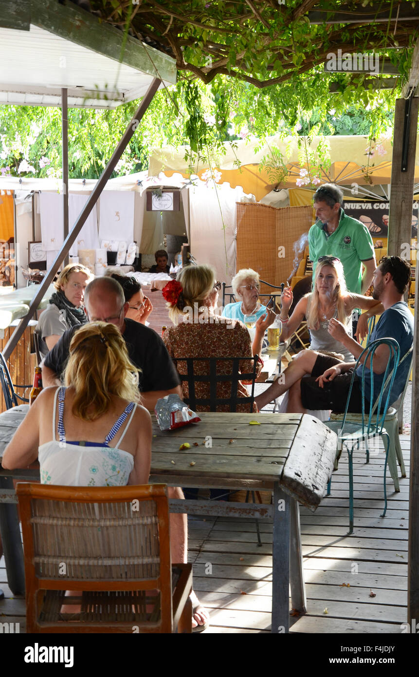 Las Dalias, hippy market at San Carlos on Ibiza Stock Photo - Alamy