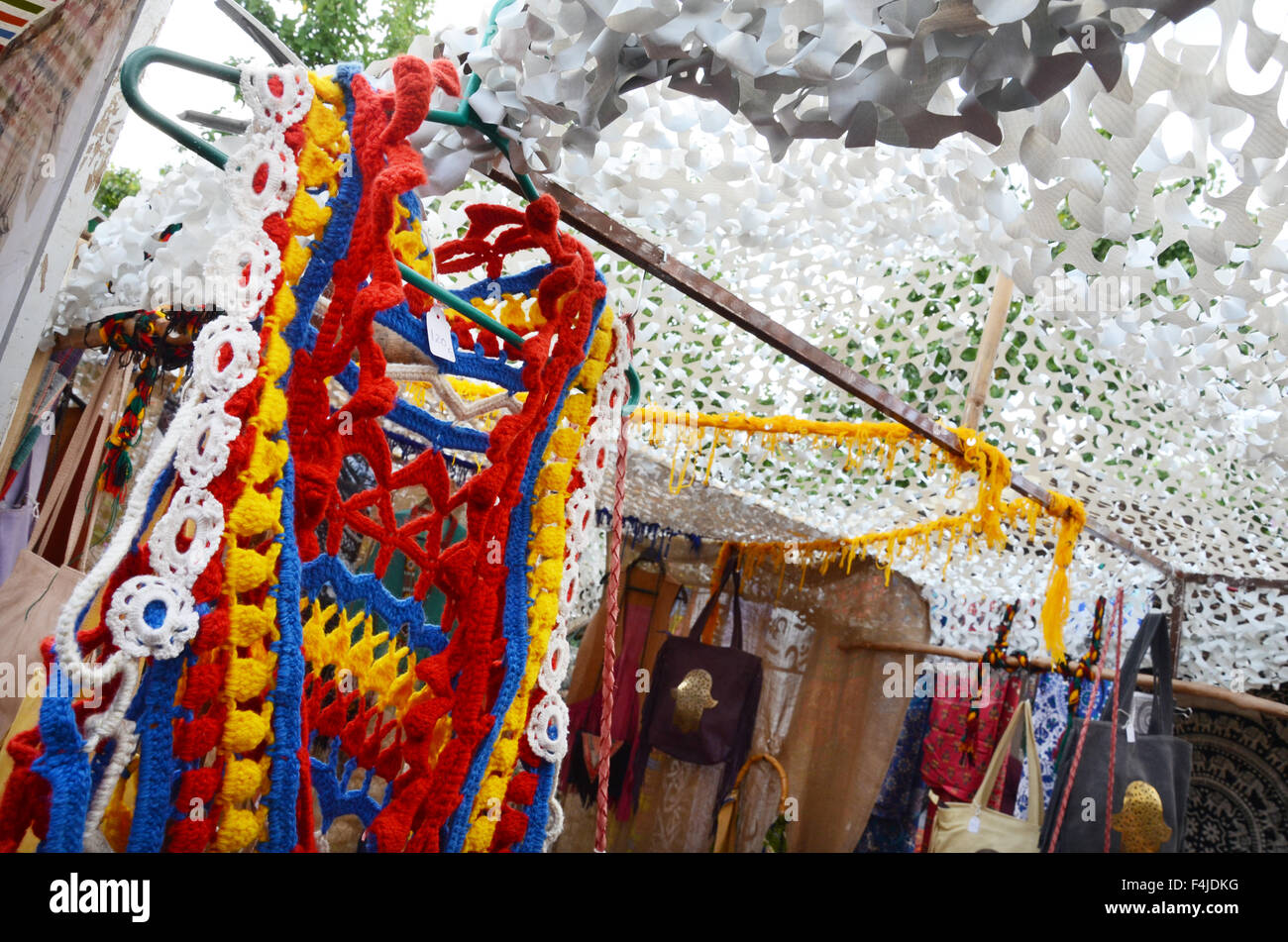 Las Dalias, hippy market at San Carlos on Ibiza Stock Photo - Alamy