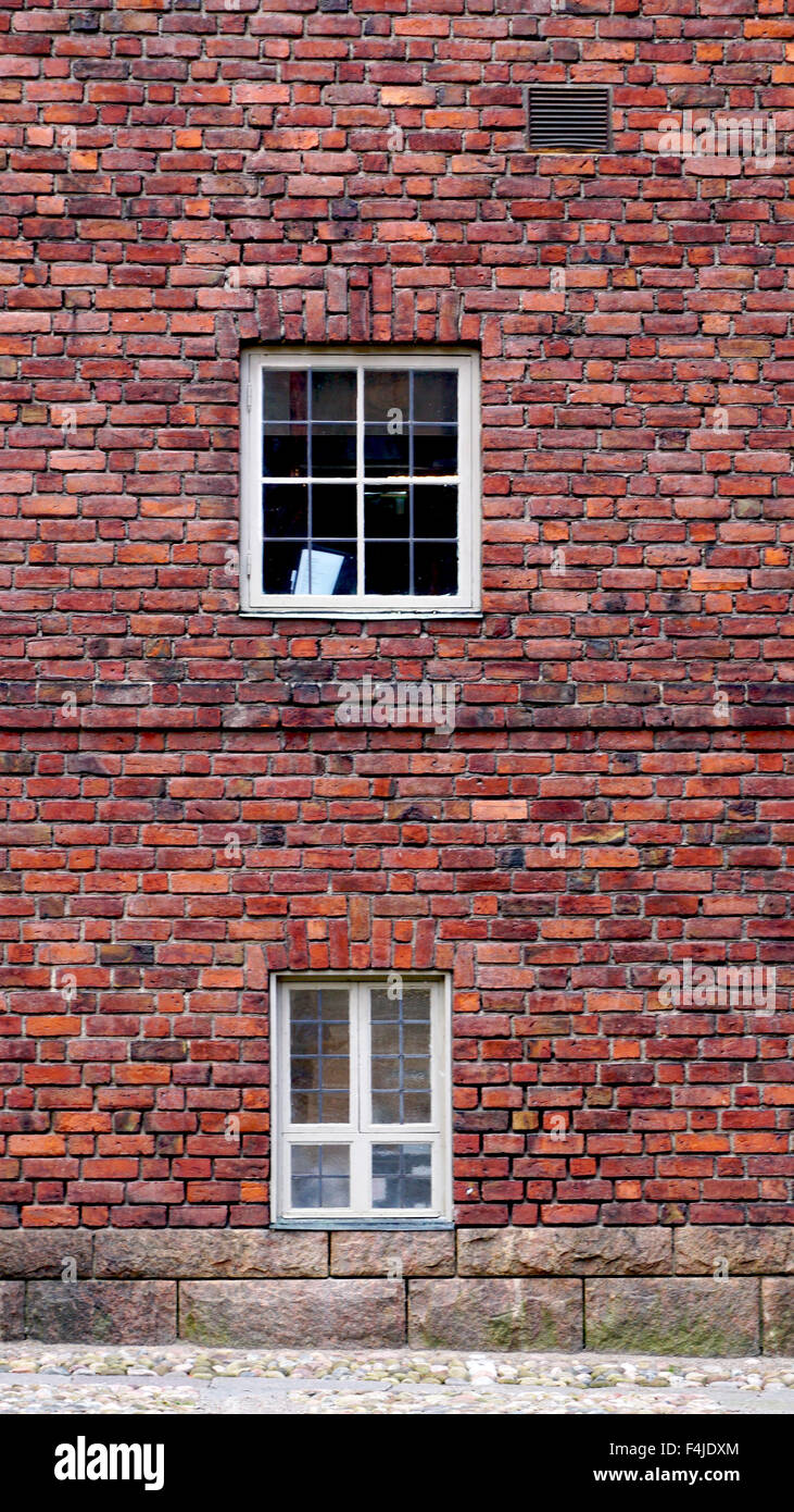 Cityhall brick wall elevation in Stockholm, Sweden Stock Photo - Alamy