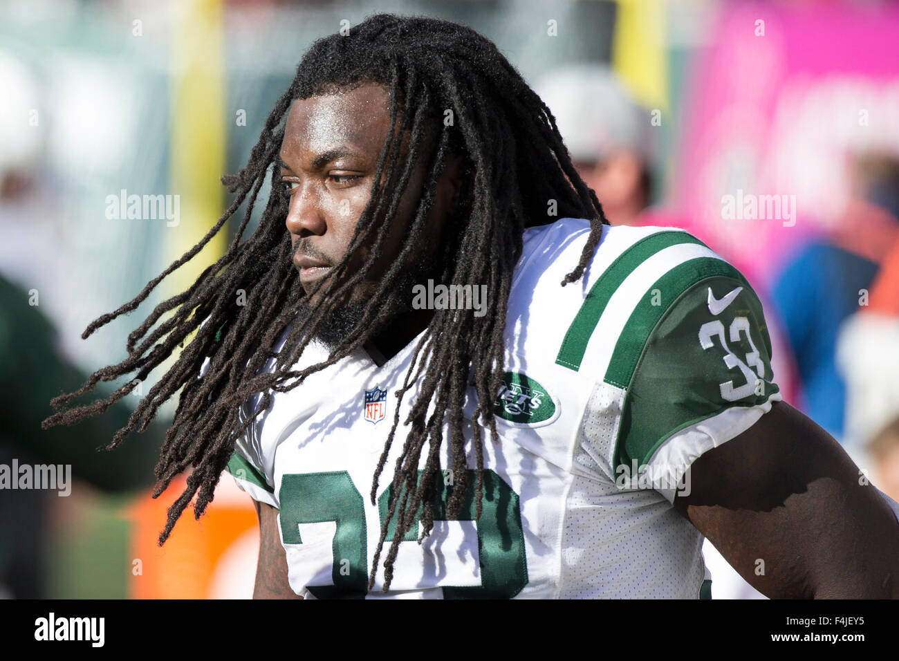 East Rutherford, New Jersey, USA. 18th Oct, 2015. New York Jets running ...