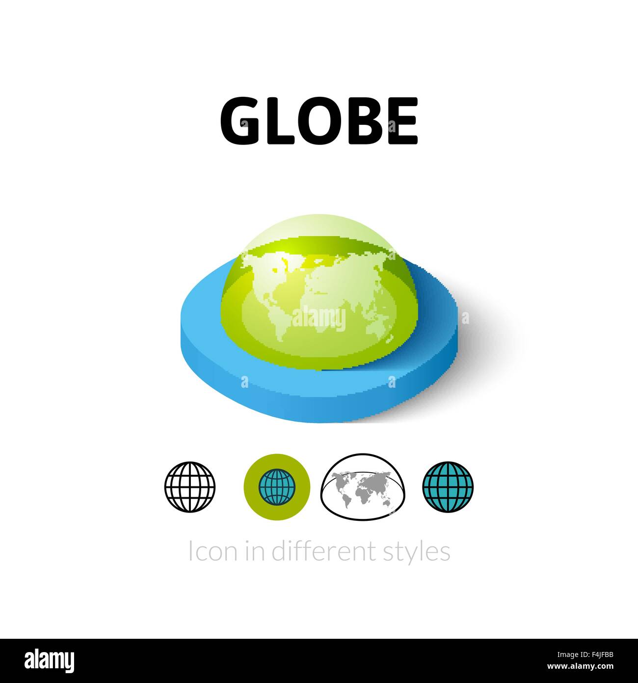 Globe icon in different Cut Out Stock Images & Pictures - Alamy