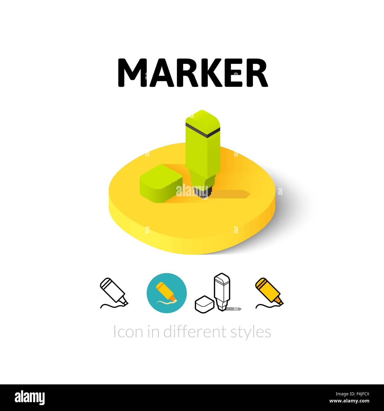 Marker pen school icon Stock Vector Images - Alamy