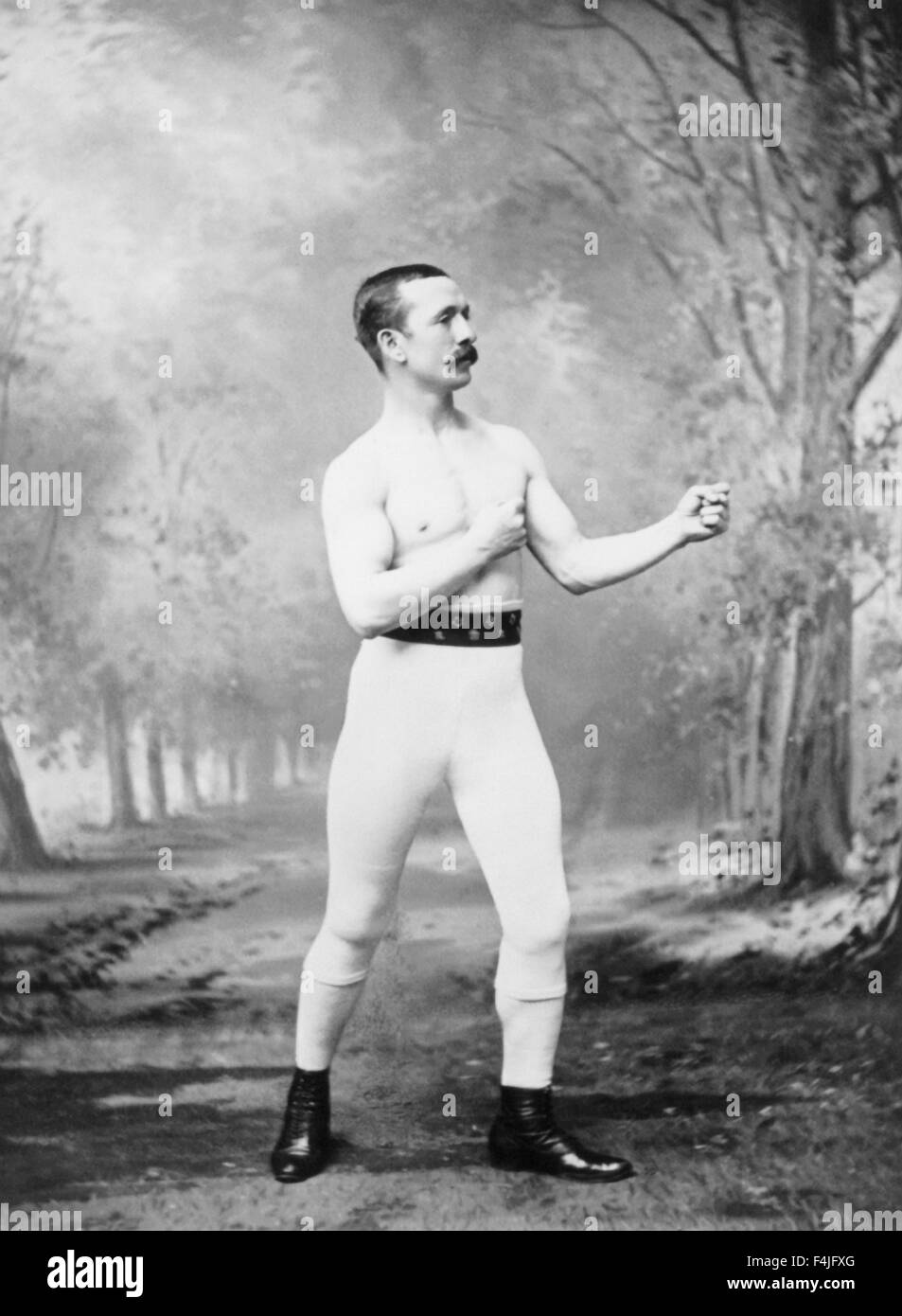 Vintage portrait photo of Irish-American boxer John H Clark (1849 ...