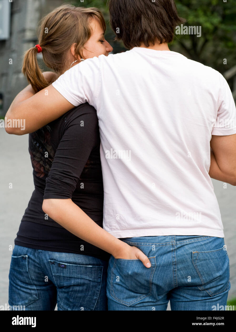 Man is womans pocket hi-res stock photography and images - Alamy