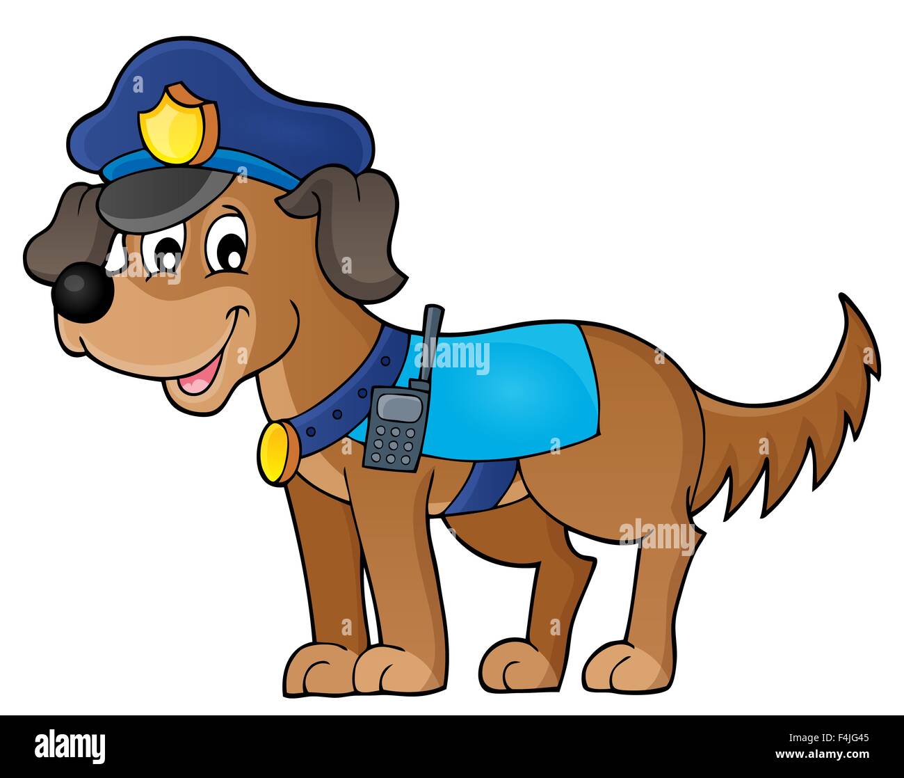 Police dog theme image 1 - picture illustration Stock Photo - Alamy