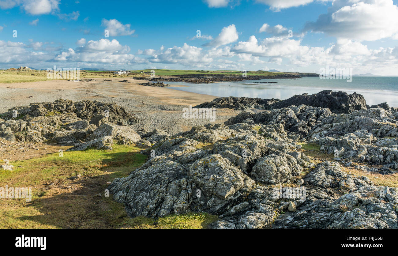 View of Rhosneigr, Anglesey, North Wales, UK. Taken on 12th October ...