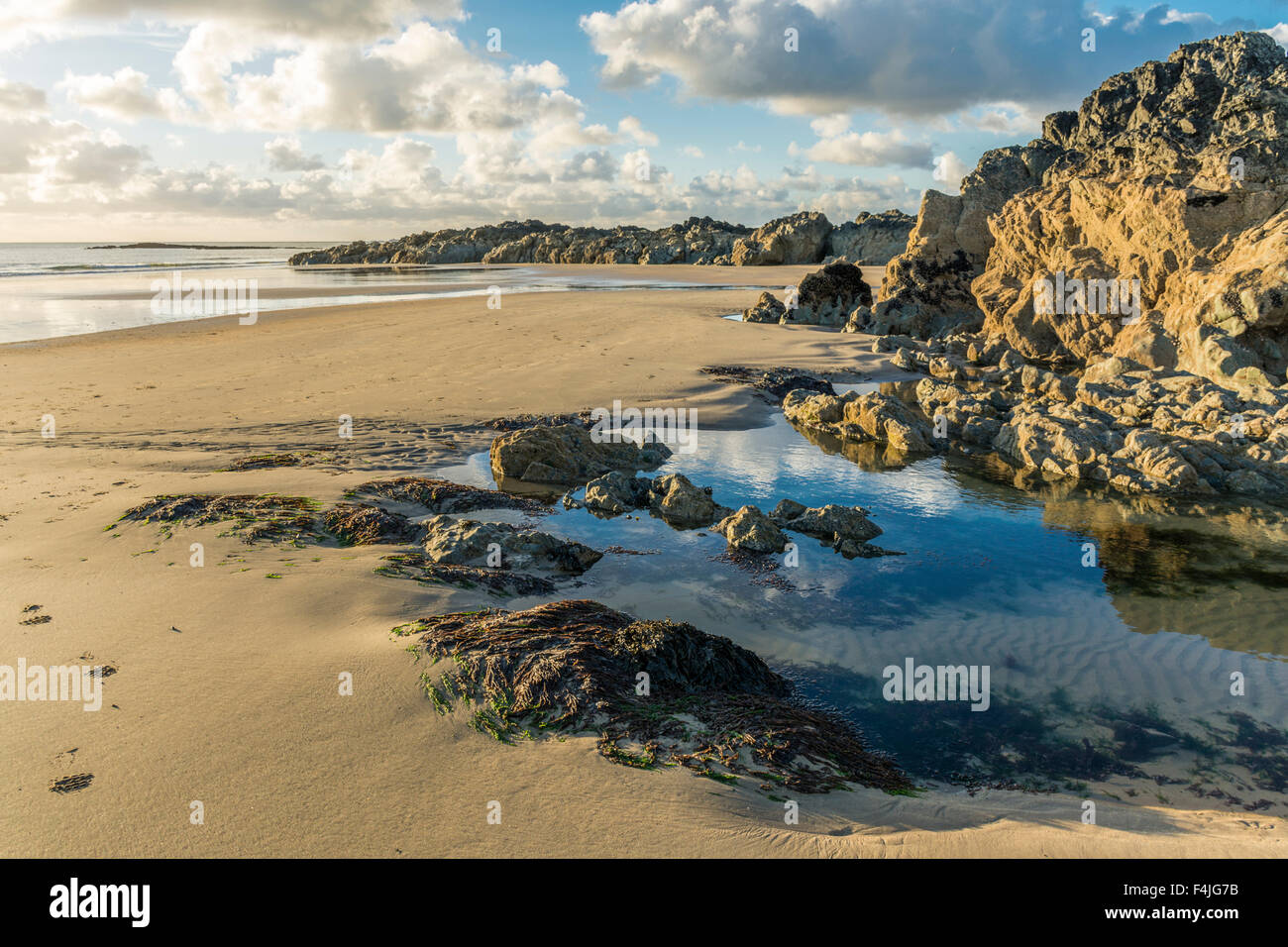 Rock pools at Rhosneigr, Anglesey, North Wales, UK. Taken on 12th ...
