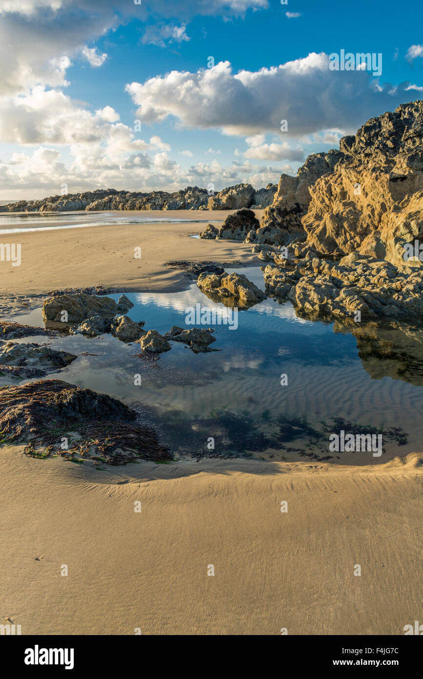 Rock pools at Rhosneigr, Anglesey, North Wales, UK. Taken on 12th ...