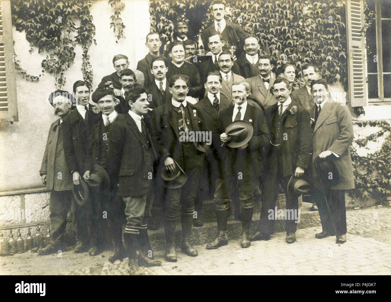 Portrait of a group of Swiss men Stock Photo - Alamy