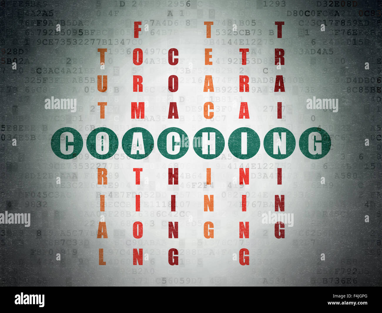 Learning concept: Coaching in Crossword Puzzle Stock Photo - Alamy