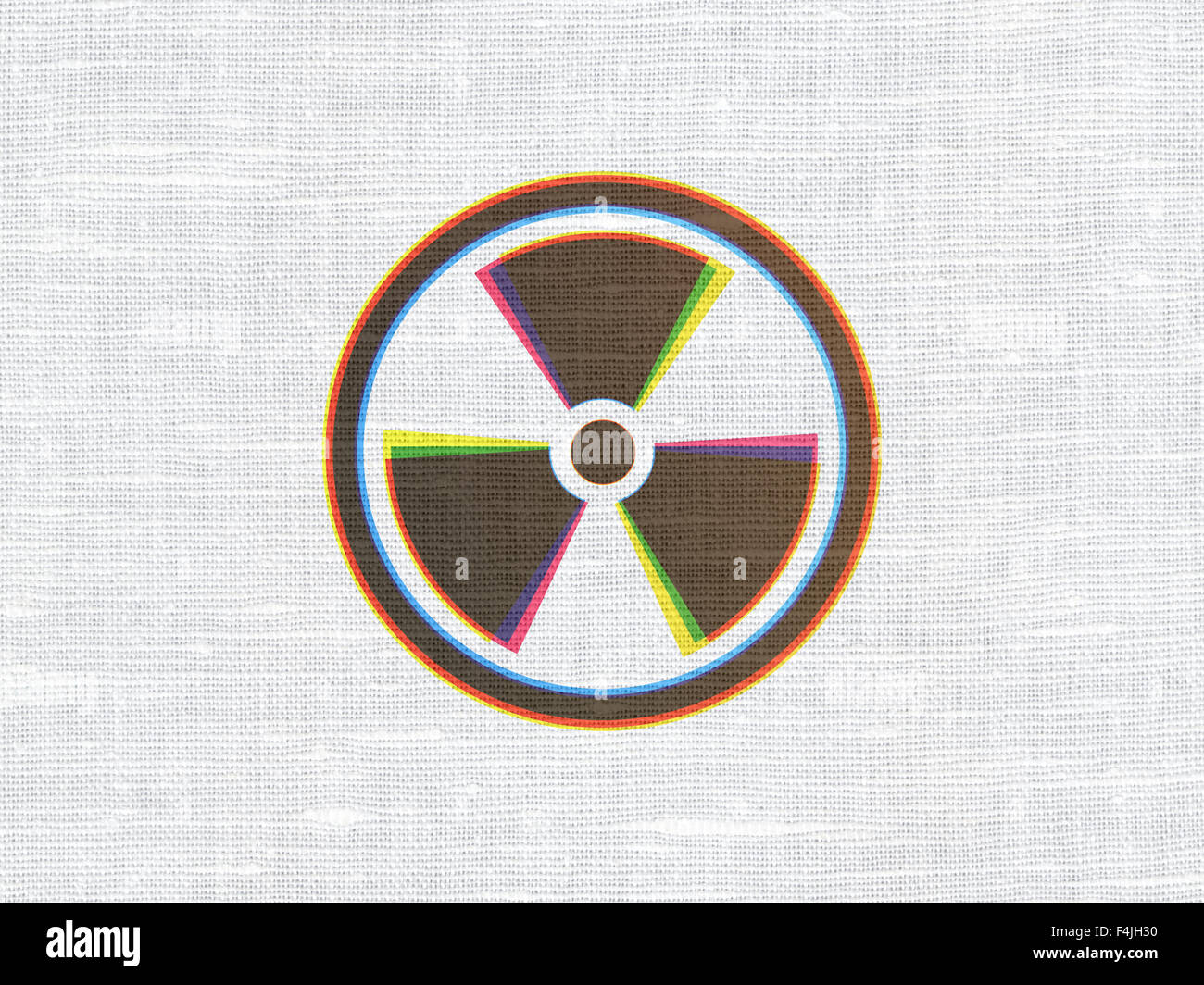 Science concept: Radiation on fabric texture background Stock Photo - Alamy