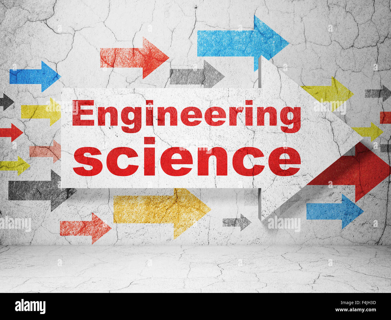 Science concept: arrow with Engineering Science on grunge wall ...