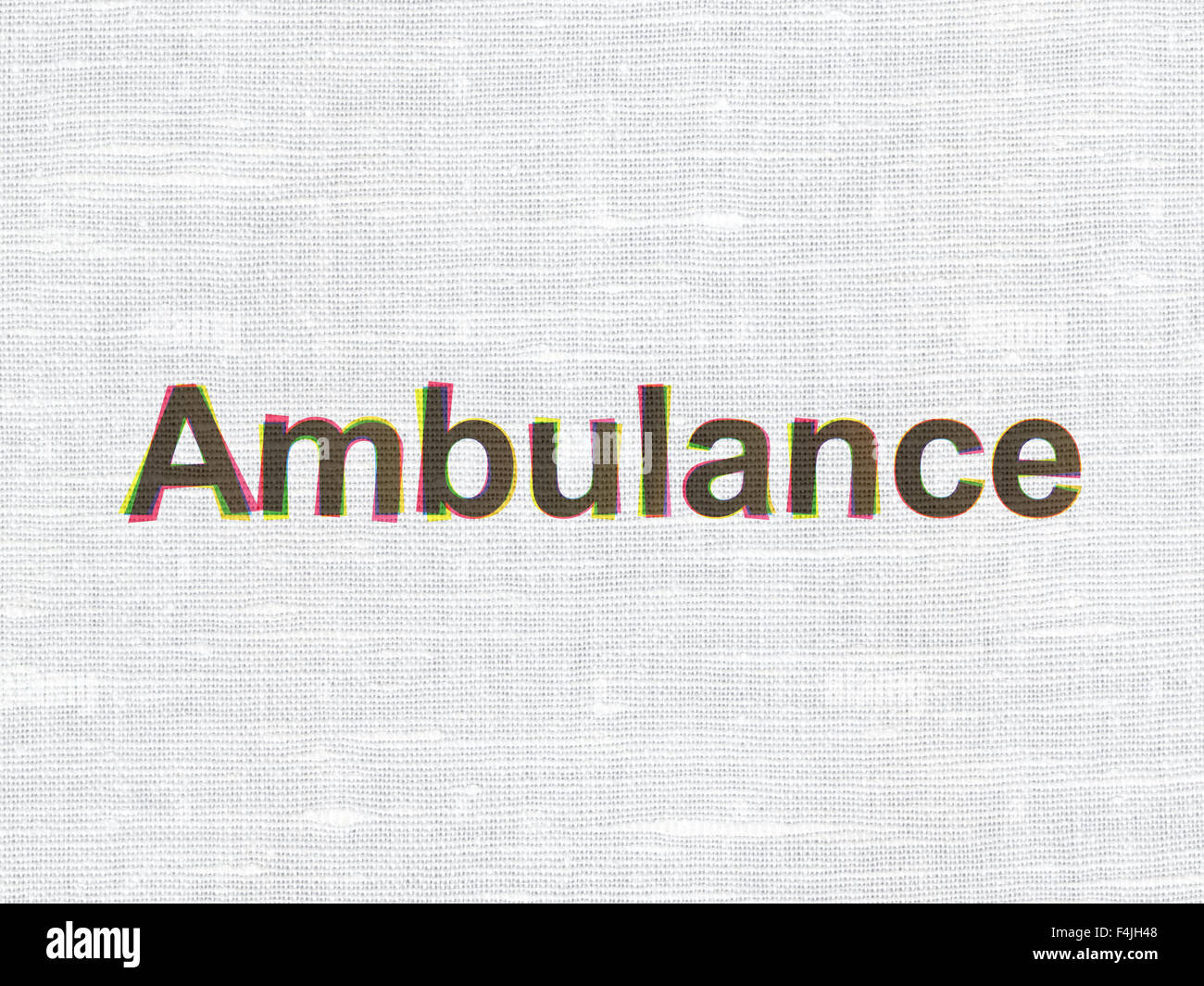 Medicine concept: Ambulance on fabric texture background Stock Photo ...