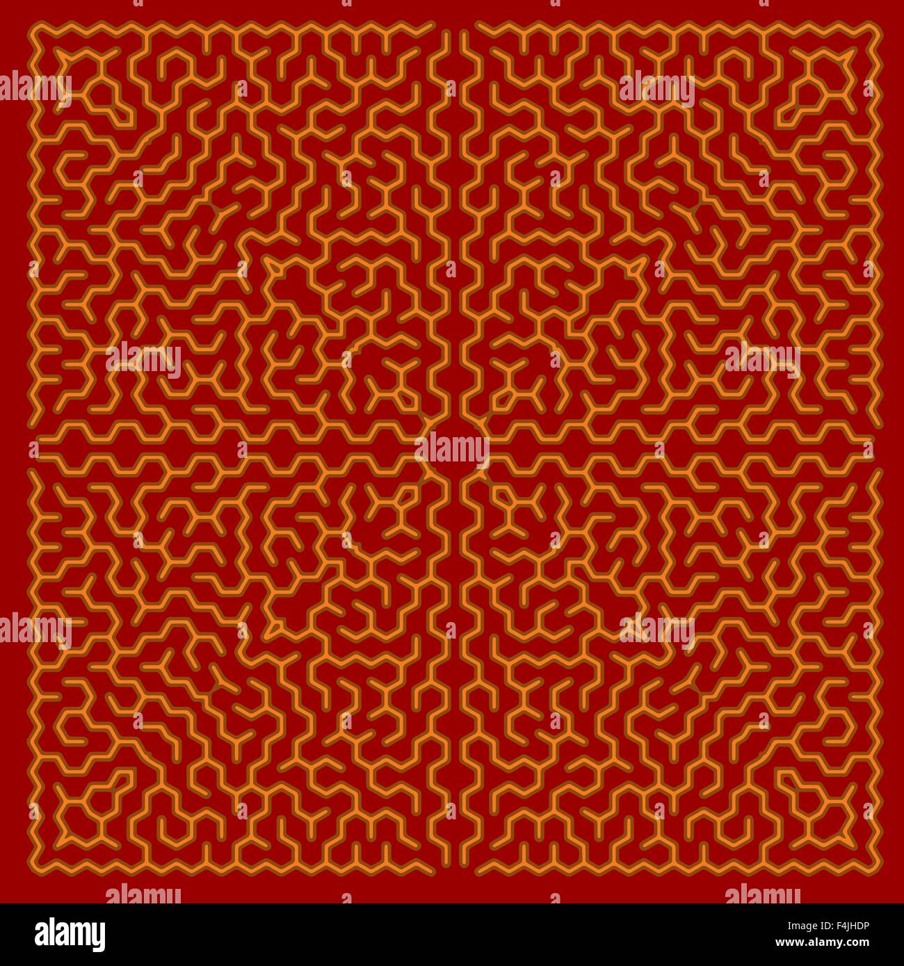 Red Labyrinth. Kids Maze Stock Vector Image & Art - Alamy
