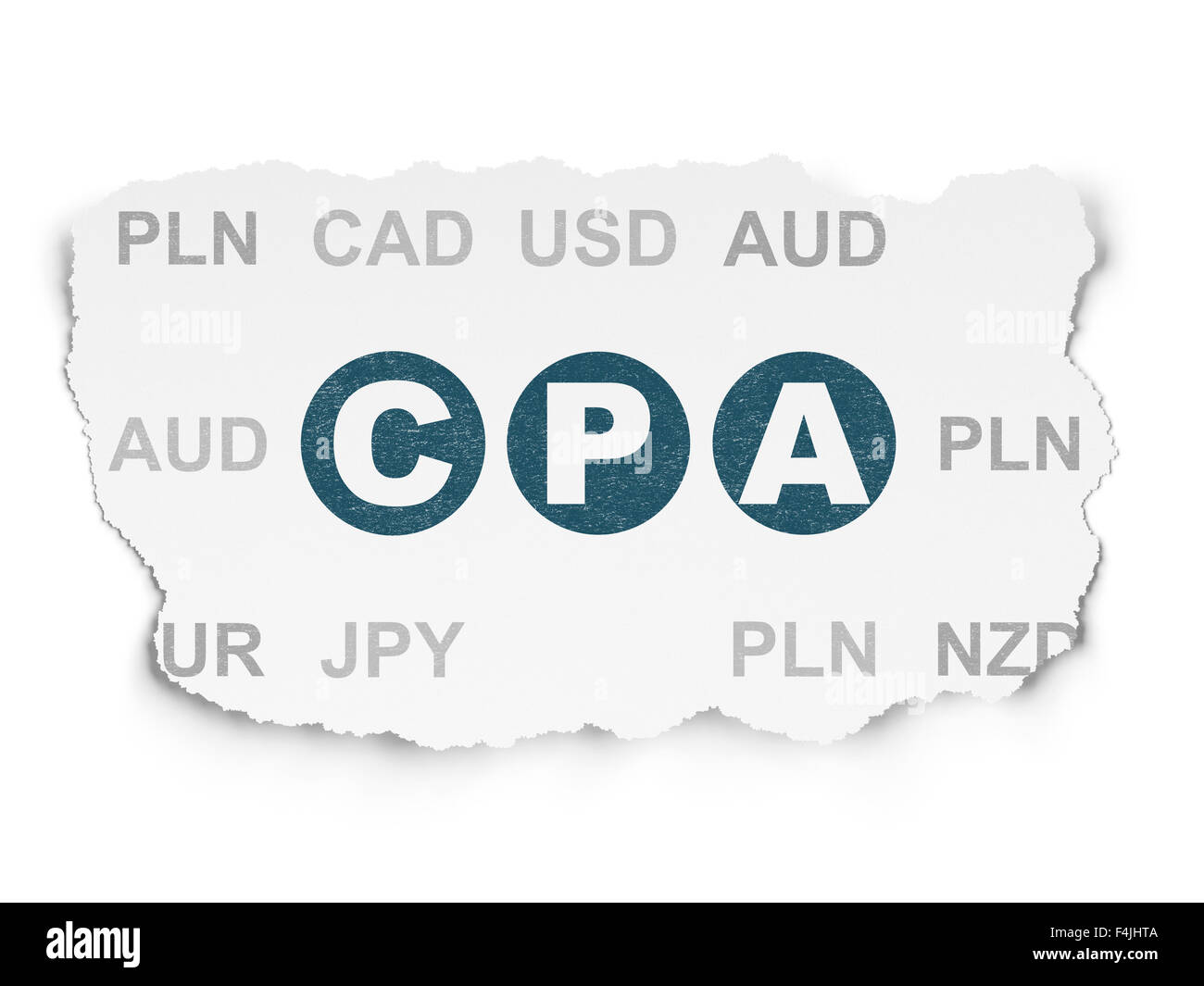 Business concept: CPA on Torn Paper background Stock Photo - Alamy