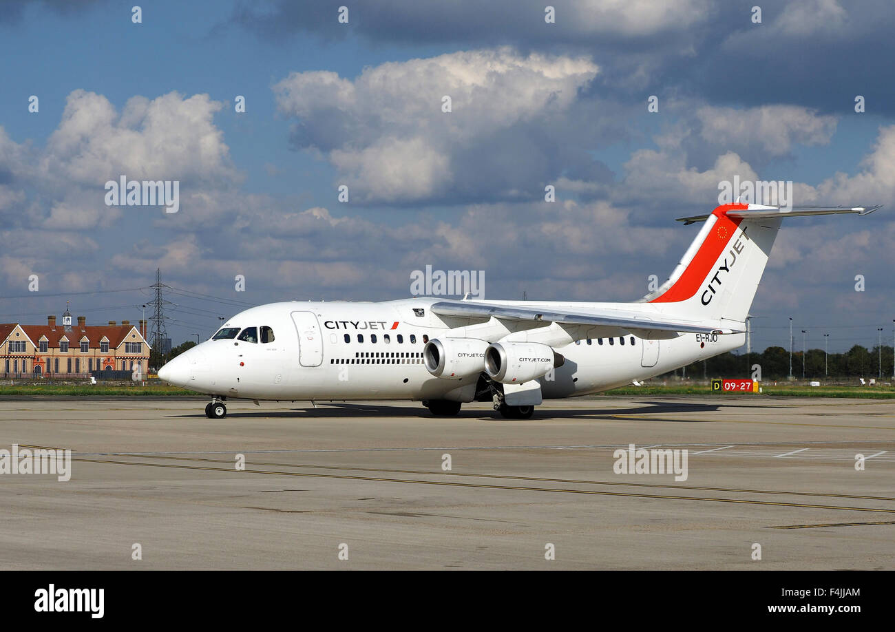 Cityjet British Aerospace Avro RJ85 at London City Airport. London ...