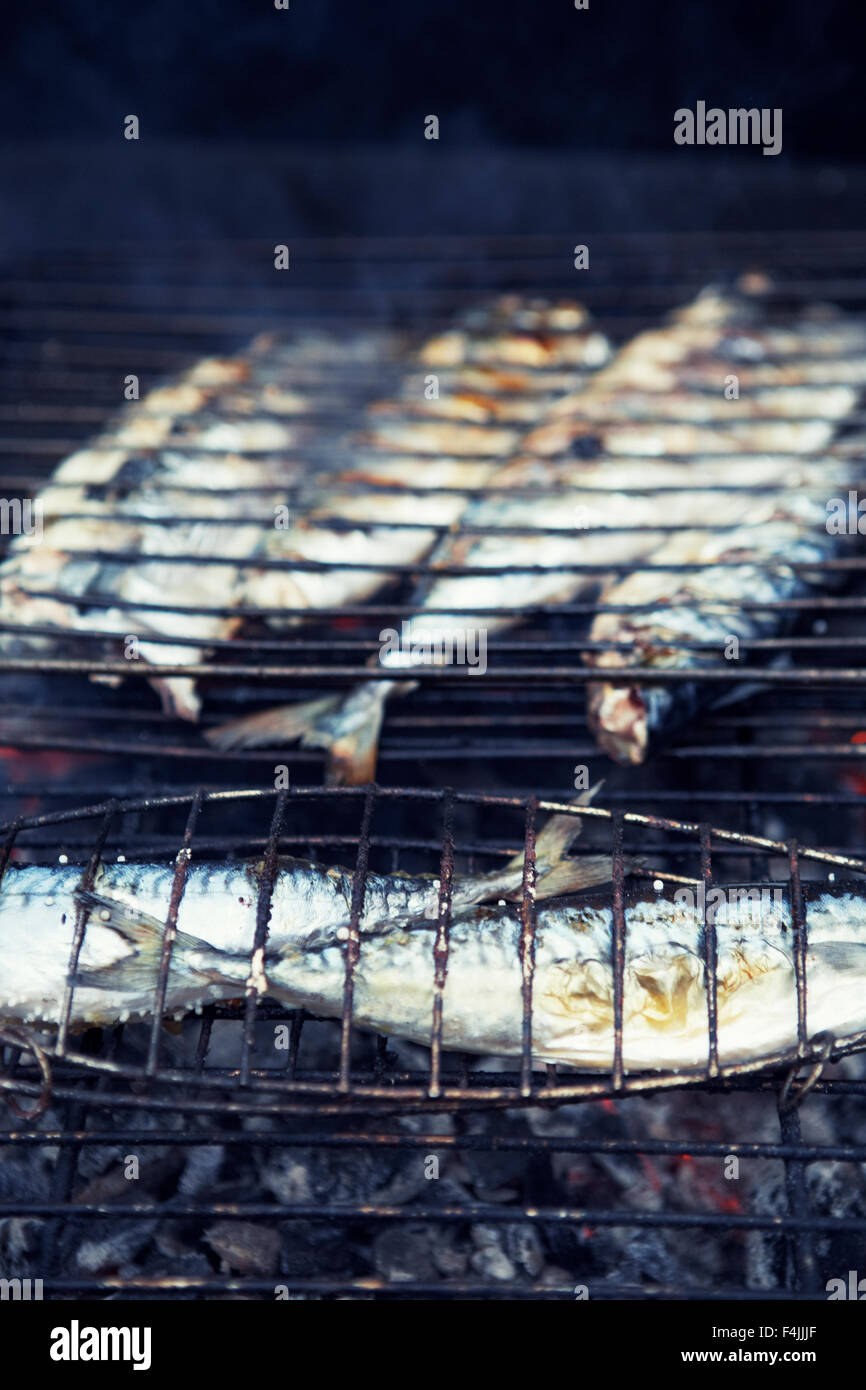Mackerels grill hi-res stock photography and images - Alamy
