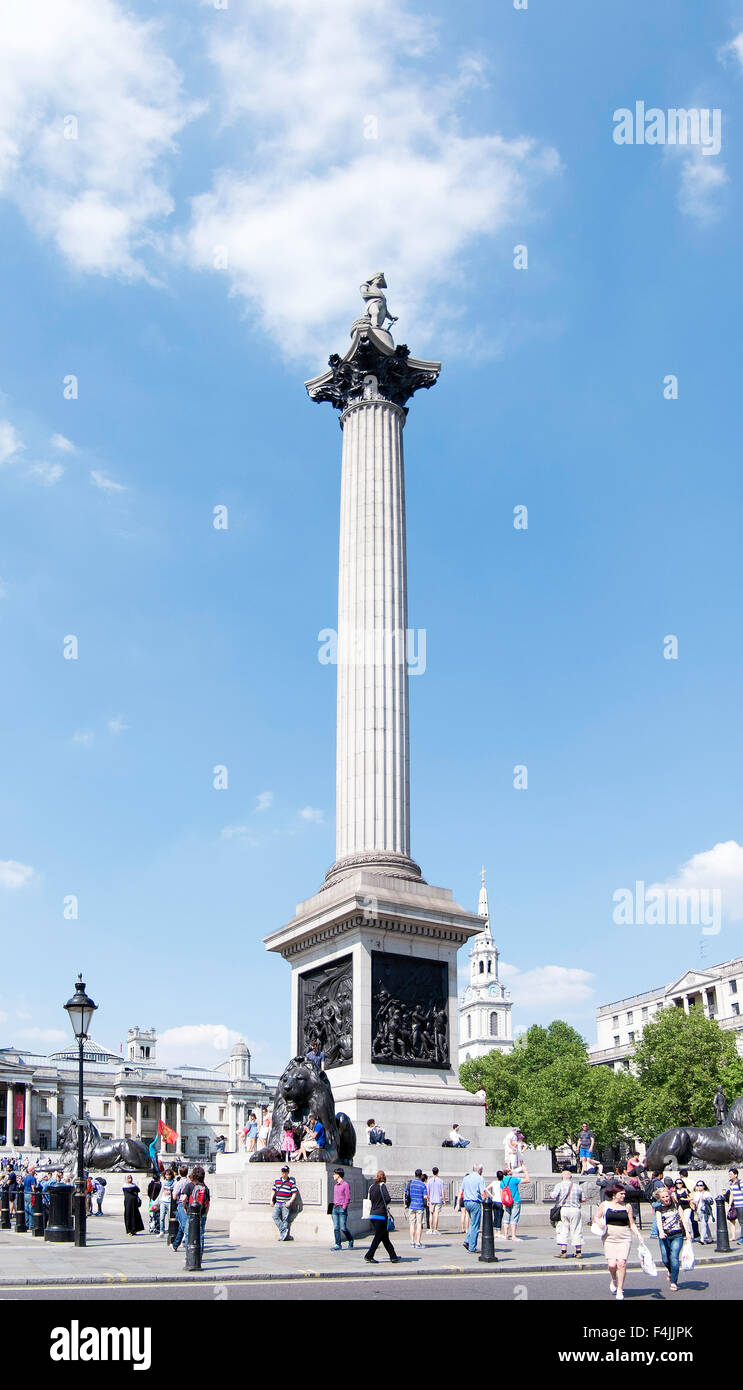 Nelson's Column is a monument in Trafalgar Square, central London ...