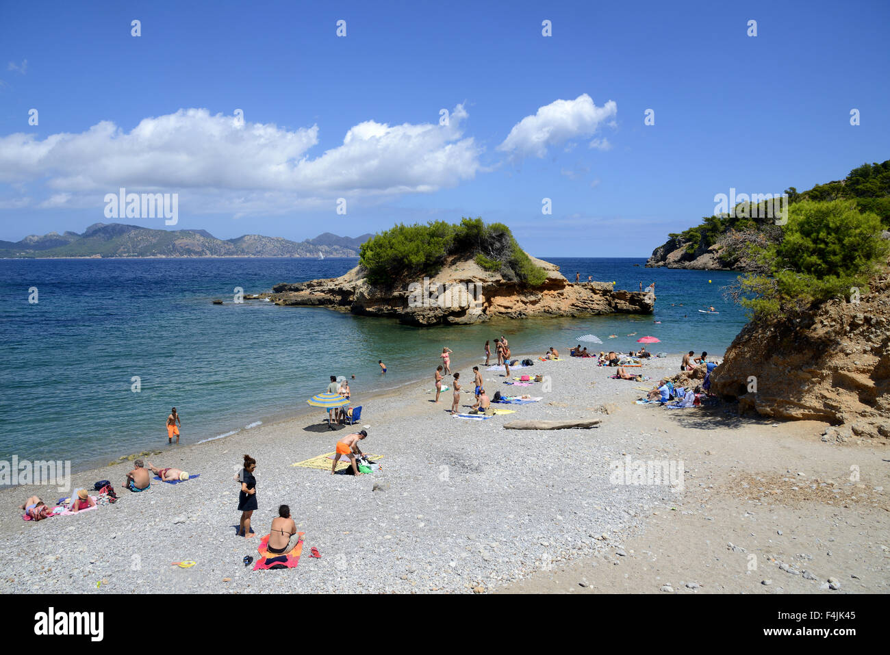 S'Illot Beach at Victoria Peninsula, Majorca, Mallorca, Balearic ...