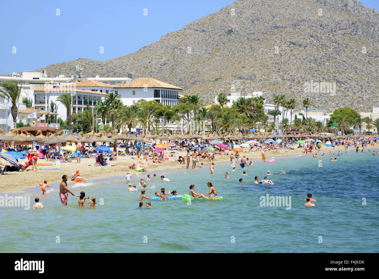 Pollenca Beach, Pollensa beach, Puerto Pollenca, Majorca, Mallorca ...