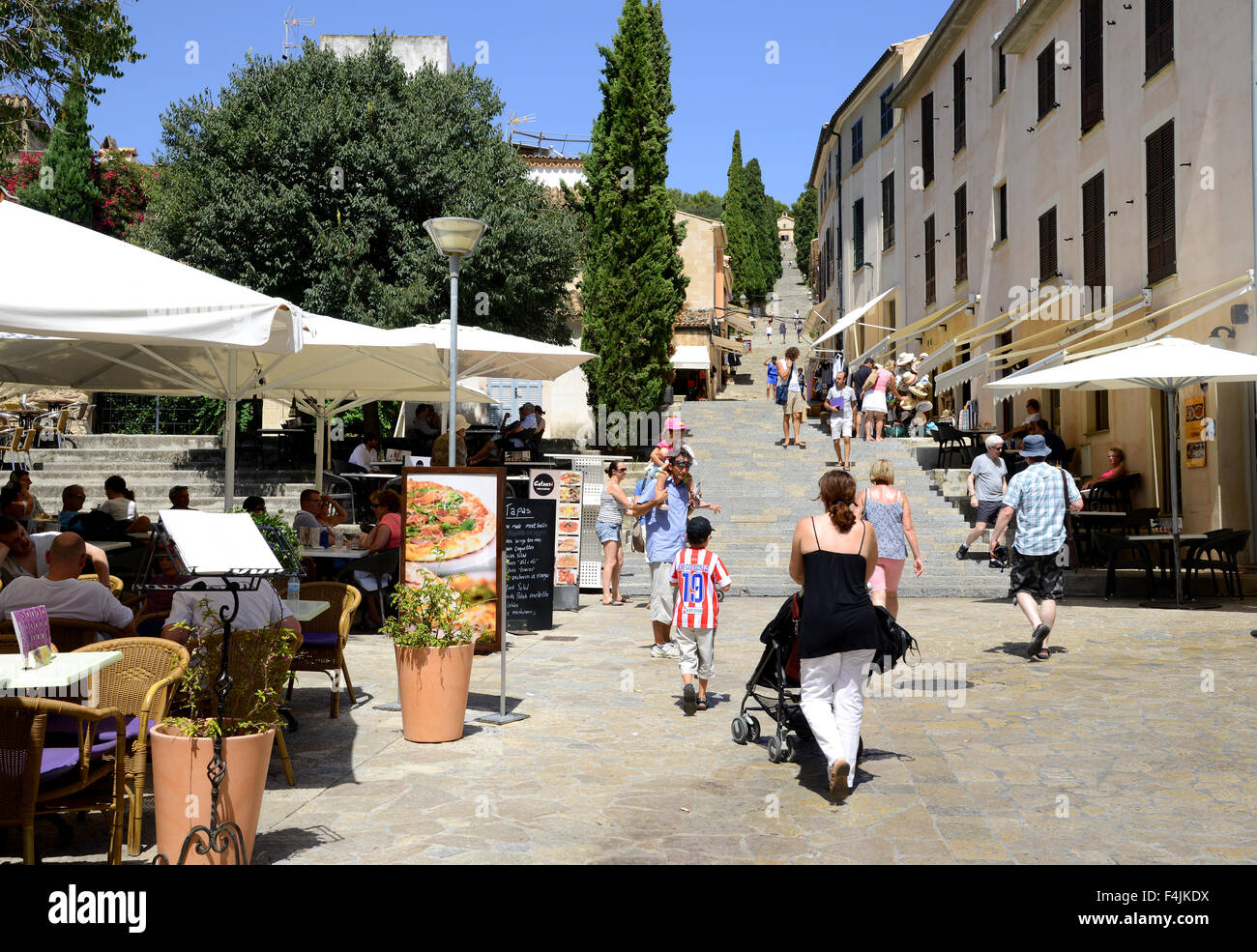 Calvari Steps, Pollensa, Pollenca, Majorca, Mallorca, Balearic Islands ...