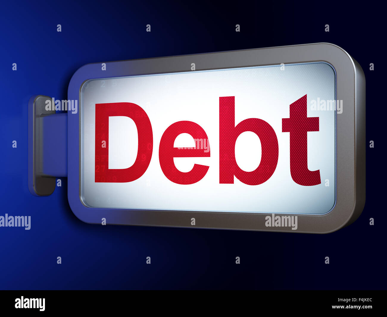 Currency concept: Debt on billboard background Stock Photo - Alamy