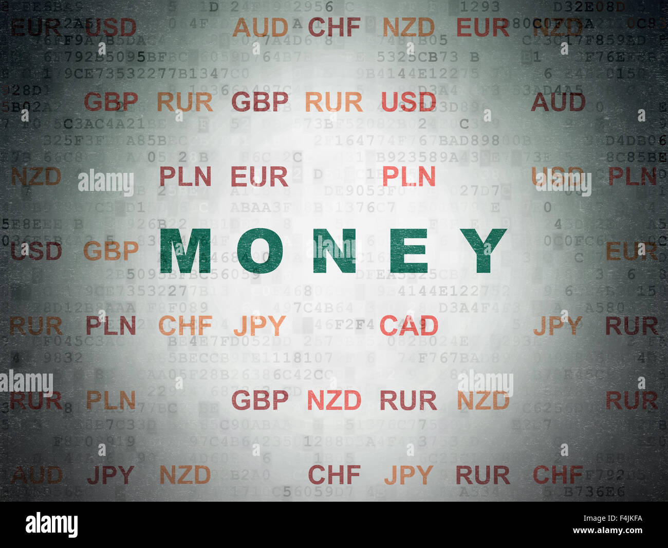 Currency concept: Money on Digital Paper background Stock Photo - Alamy
