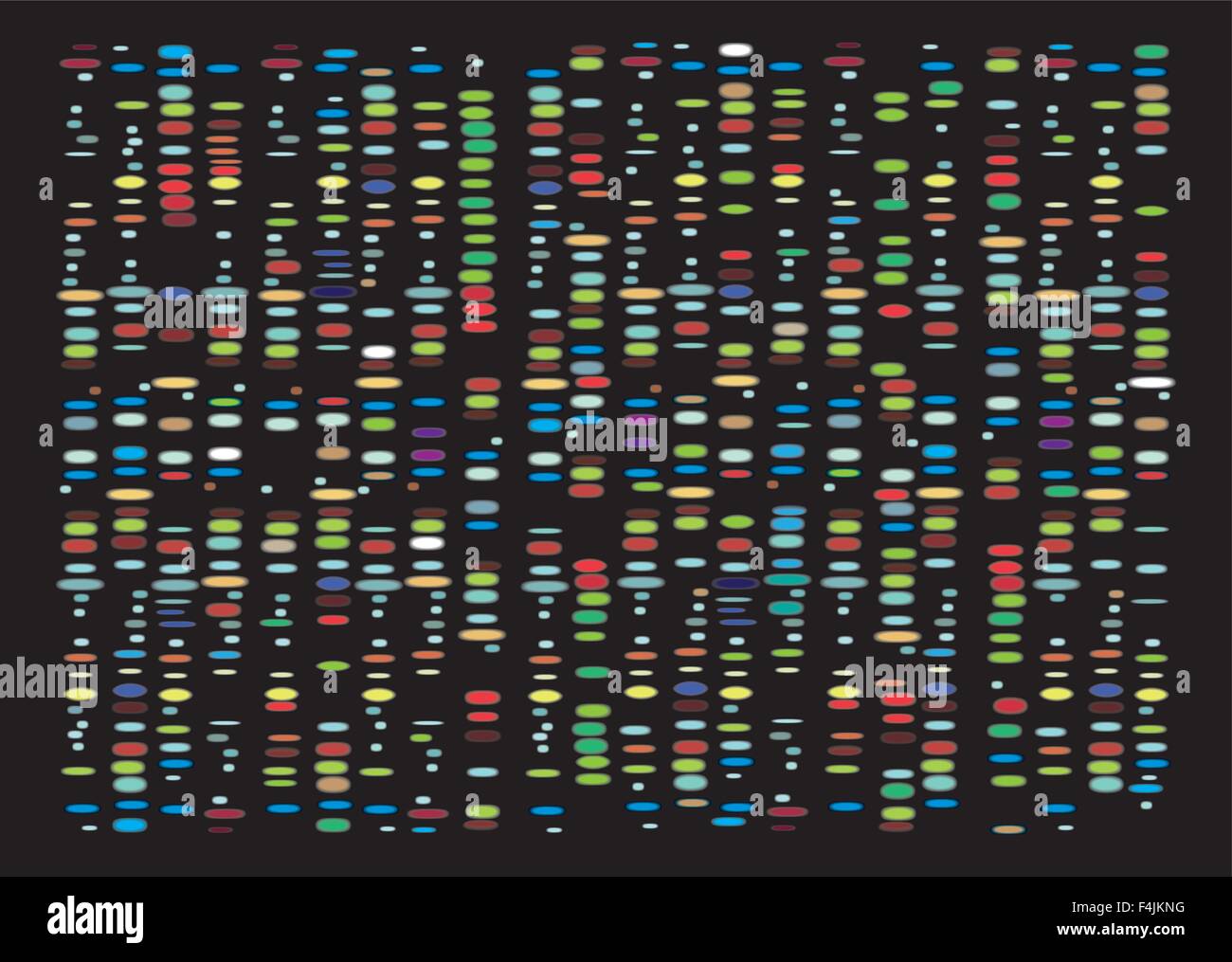 colourful medical dna results with black background Stock Vector Image ...