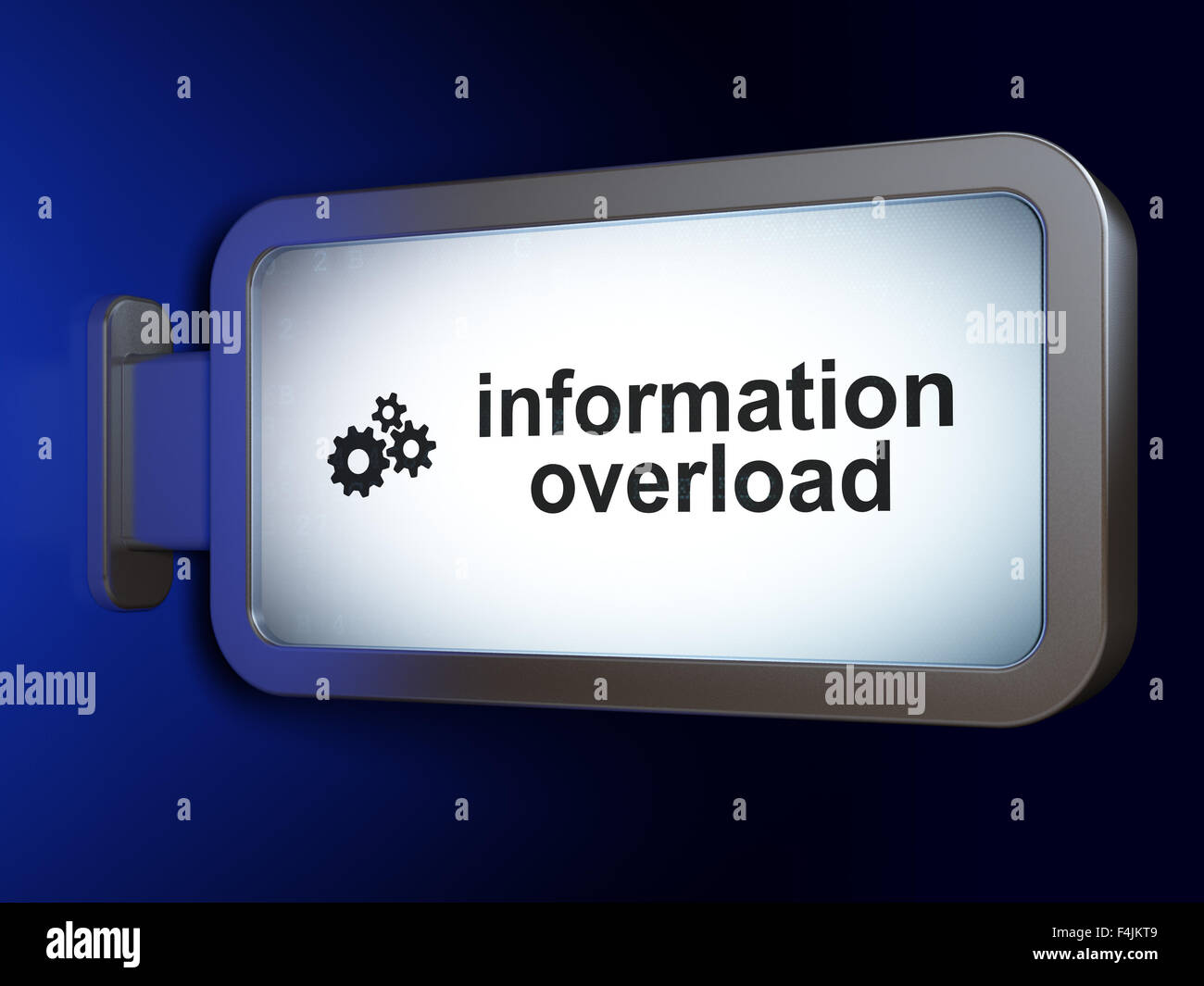 Information concept: Information Overload and Gears on billboard ...