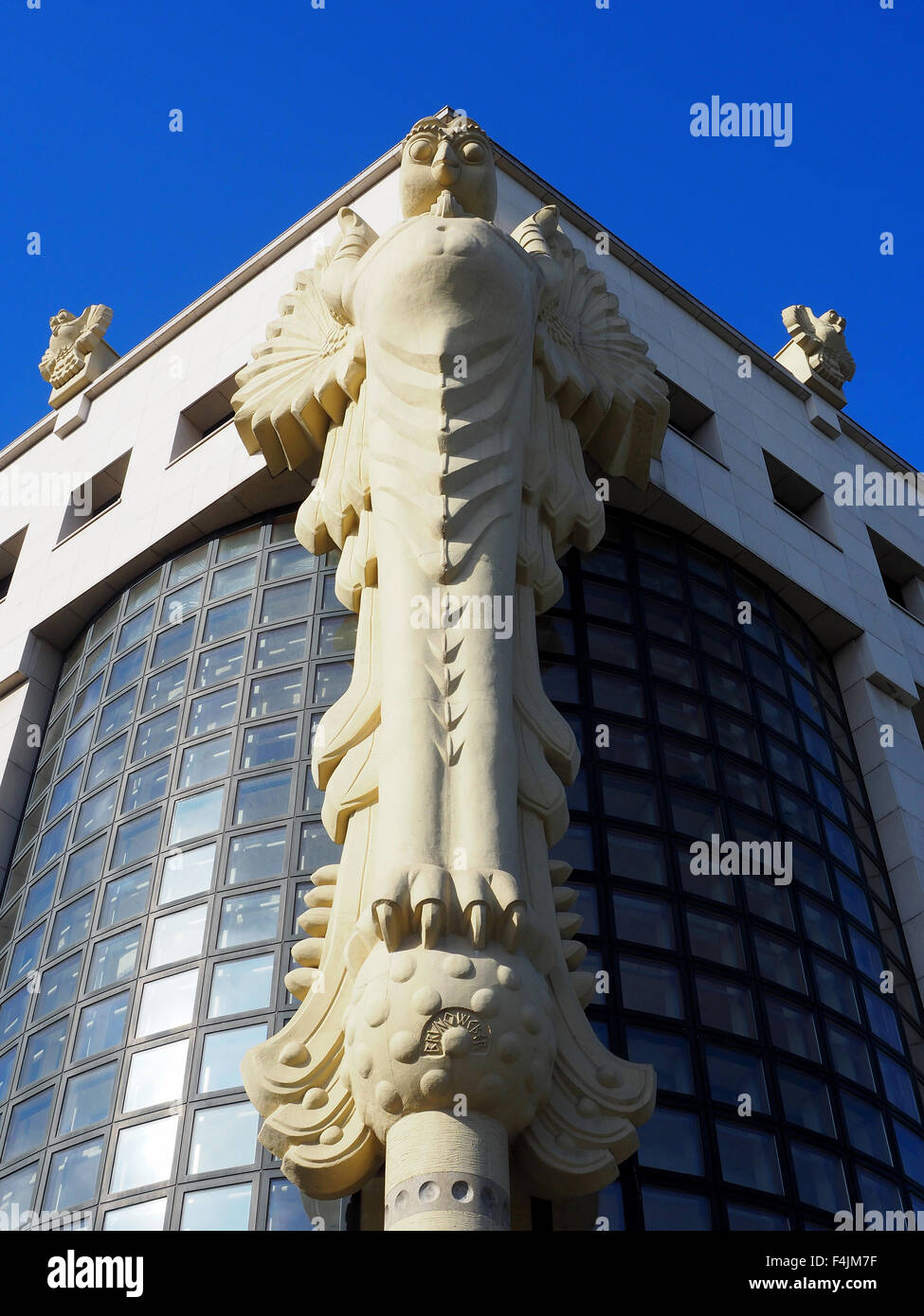 Giant Owl detail on the corner of the Technical University building in ...