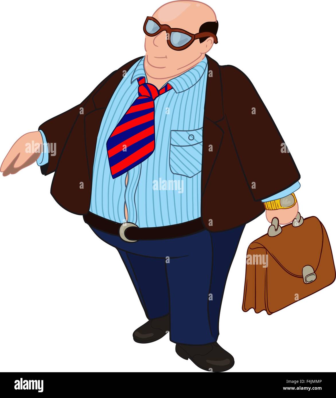Fat Bald Boss Stock Vector Image & Art - Alamy