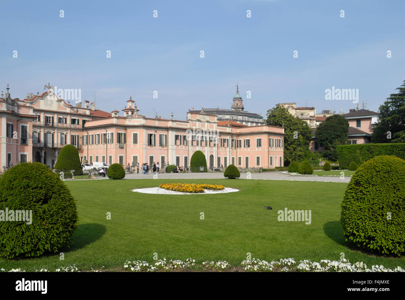 the gardens of Palazzo Estense in the city of Varese, Lombardy region ...