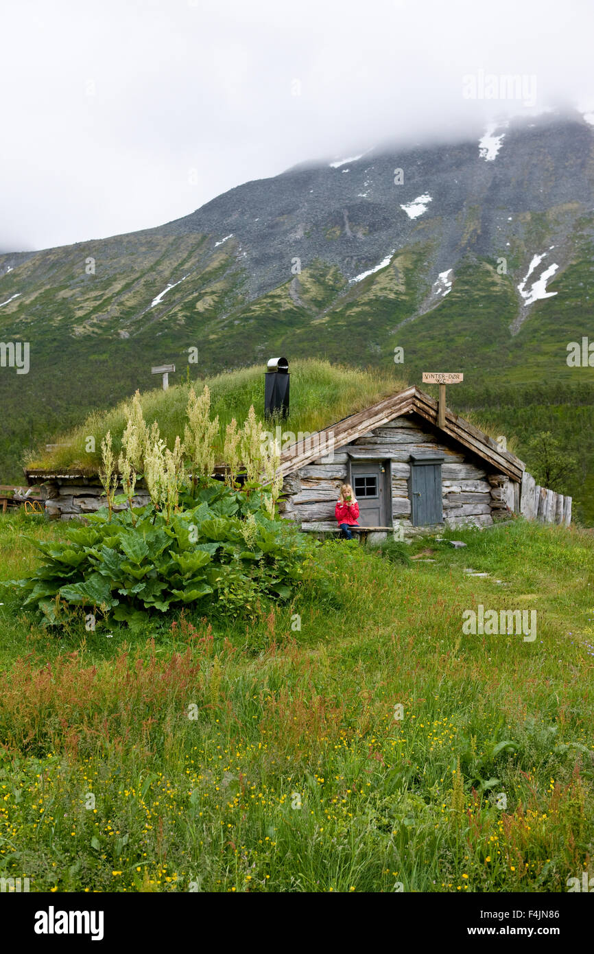 Norway, traditional turf-covered hut Stock Photo - Alamy