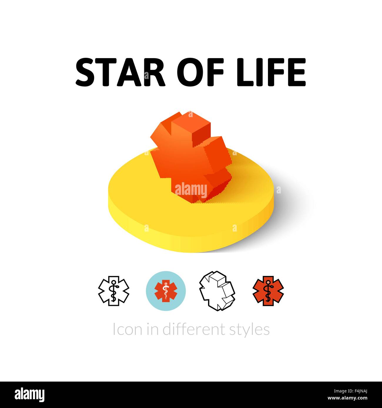 Star of life icon in different style Stock Vector Image & Art - Alamy