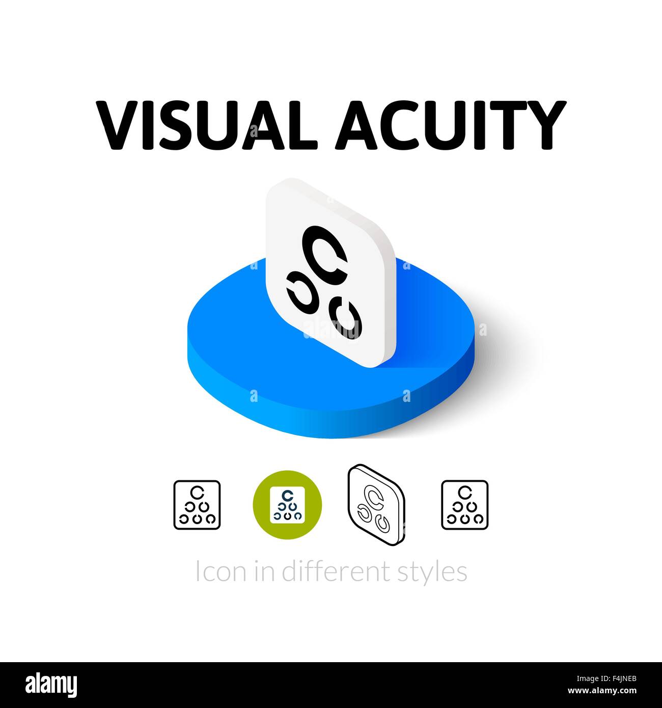 Visual acuity icon in different style Stock Vector Image & Art - Alamy