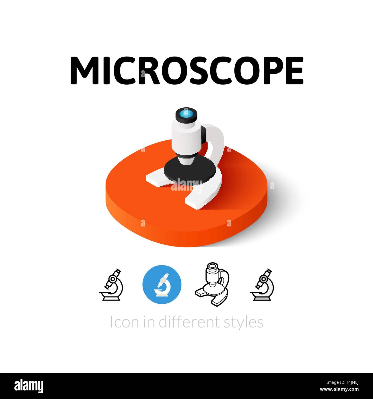 Macro microscope icon outline Stock Vector Images - Alamy