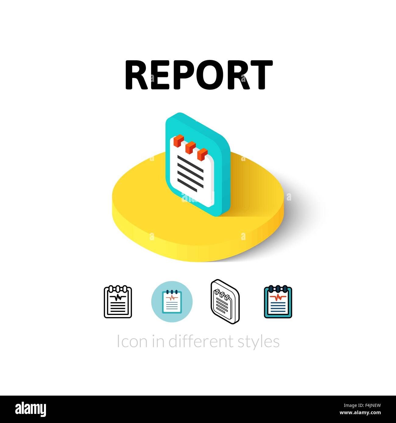 Report icon in different style Stock Vector Image & Art - Alamy