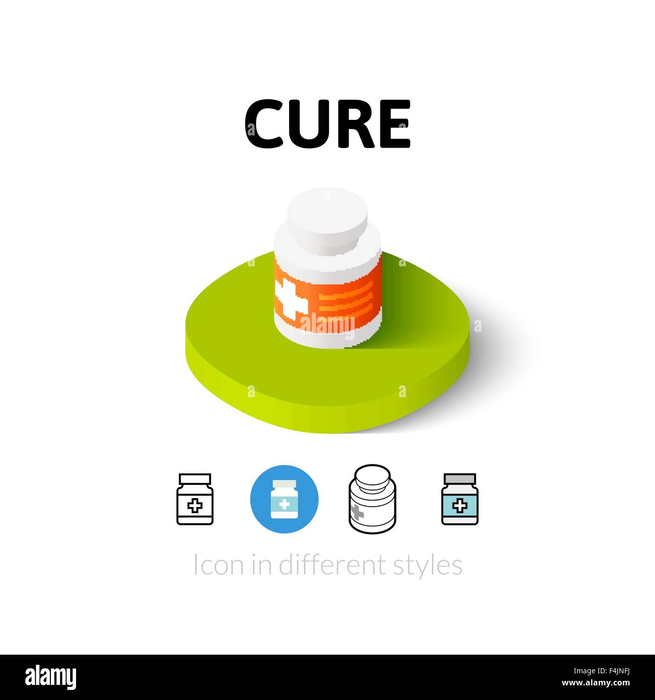 Cure icon in different style Stock Vector Image & Art - Alamy