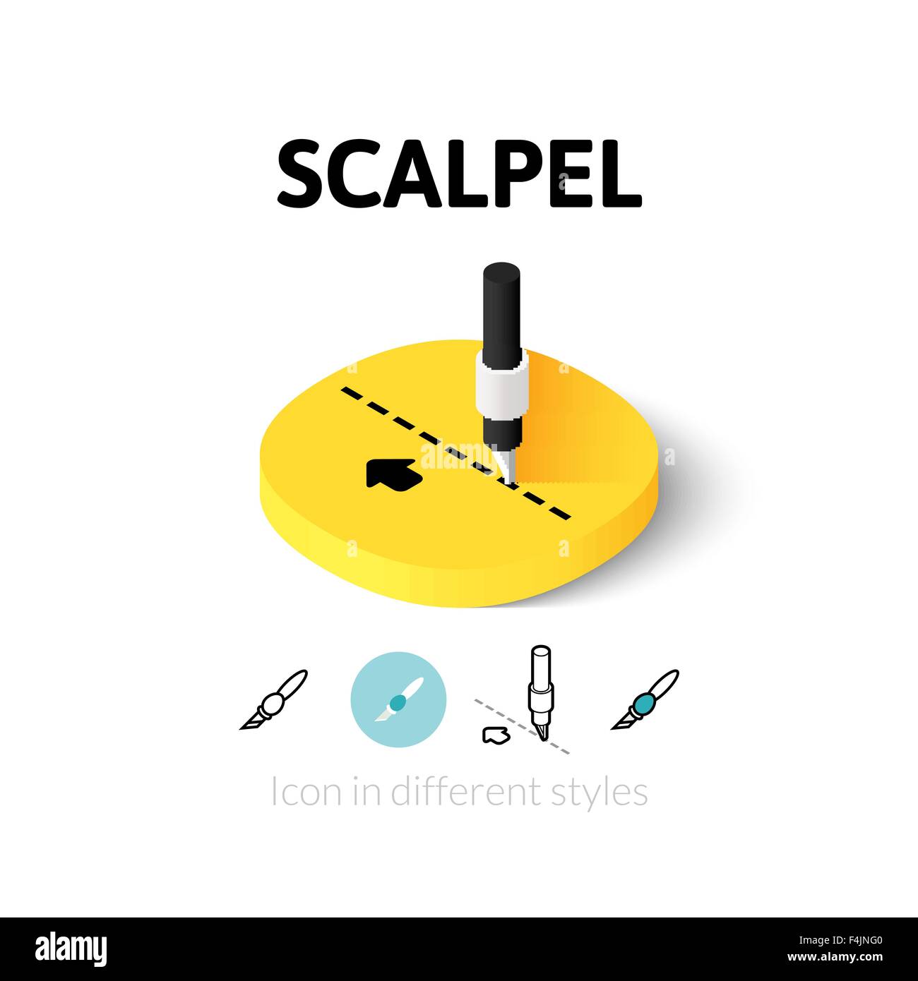 Scalpel icon in different style Stock Vector Image & Art - Alamy