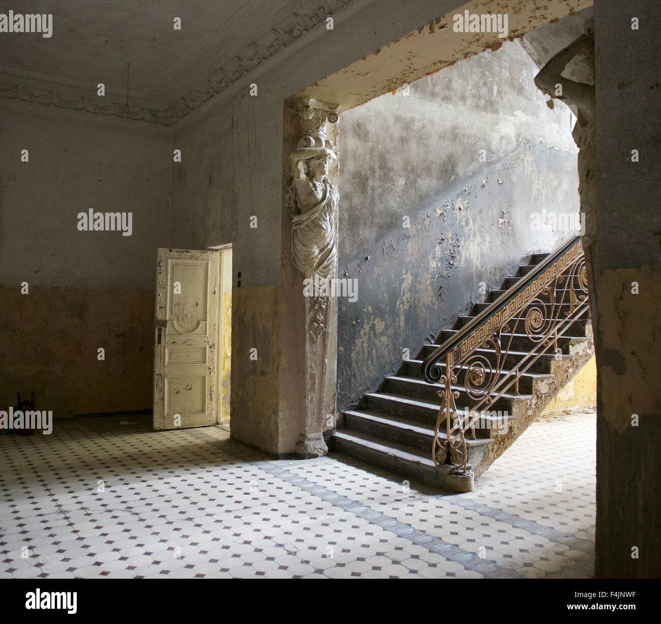 Old exterior in abandoned place Stock Photo - Alamy