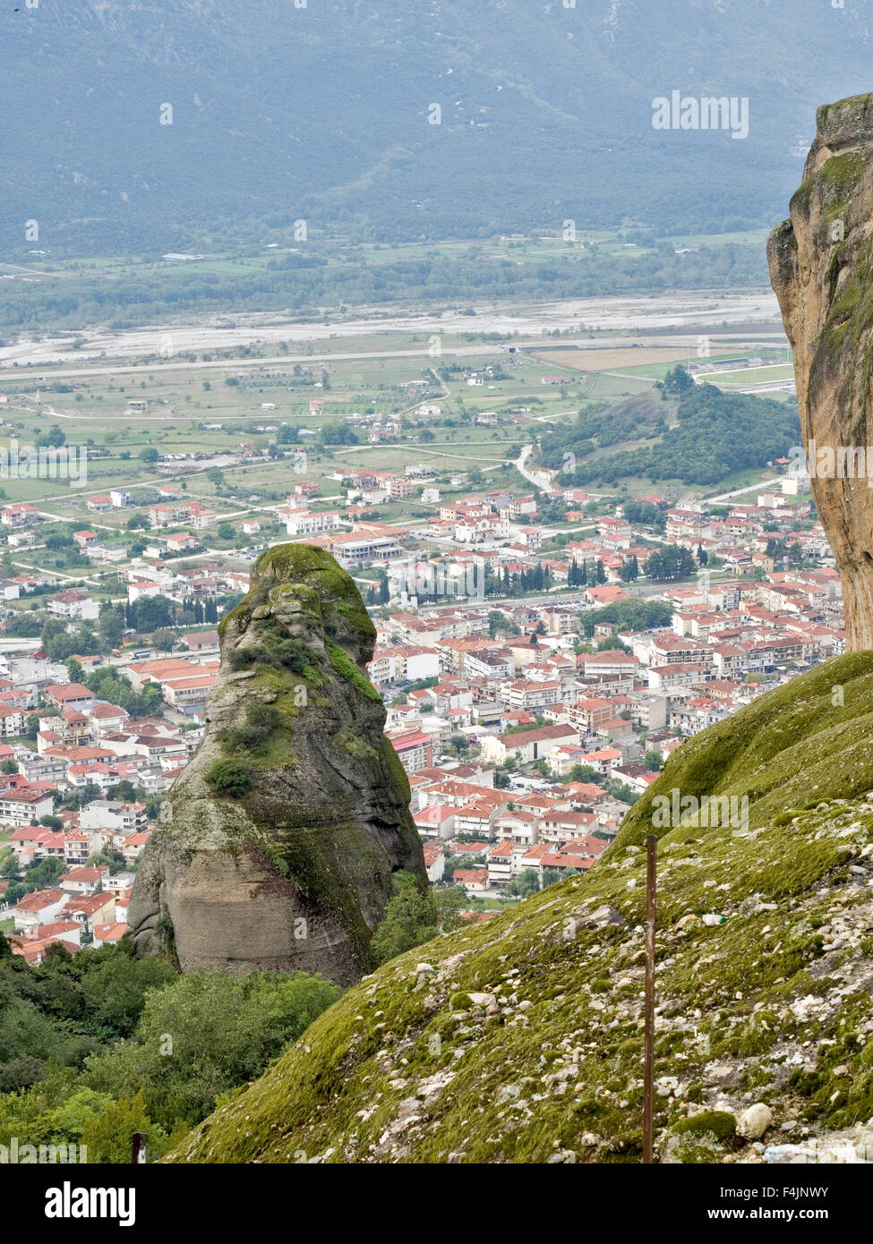 Spectacular Meteora rock formations and monasteries, Meteora, Plain of ...