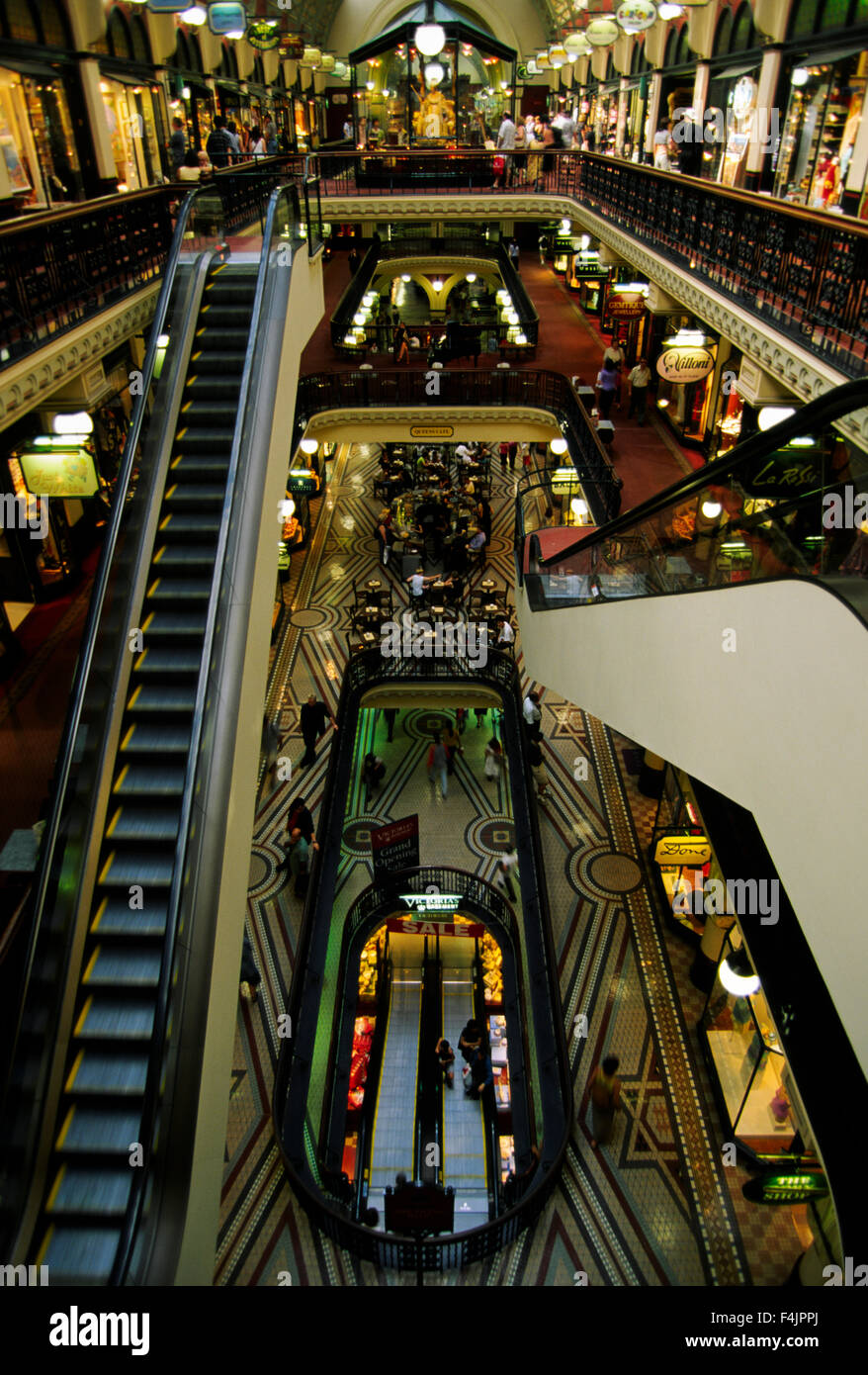 Shopping mall, high angle view Stock Photo - Alamy