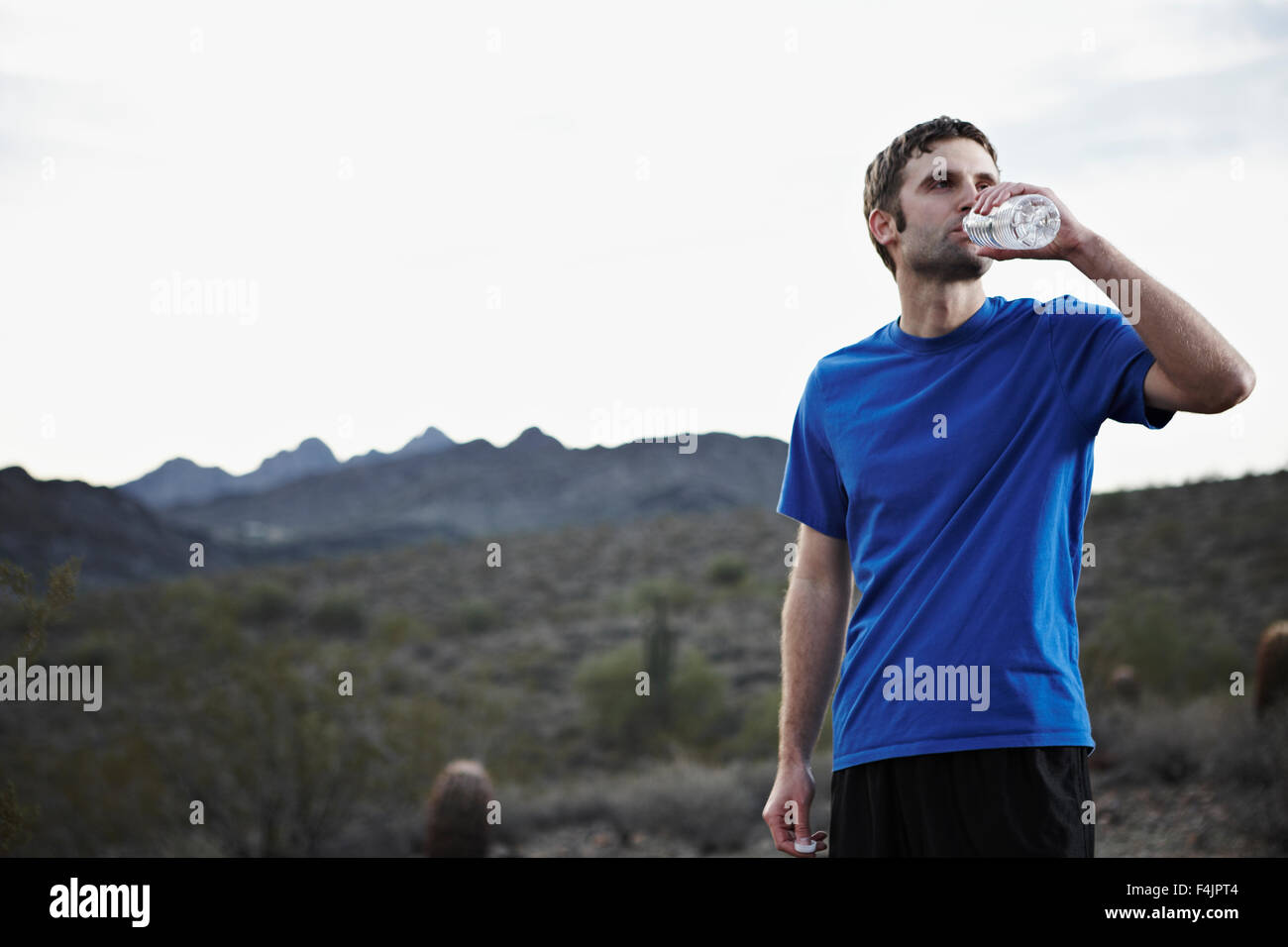 Man drinking water Stock Photo - Alamy