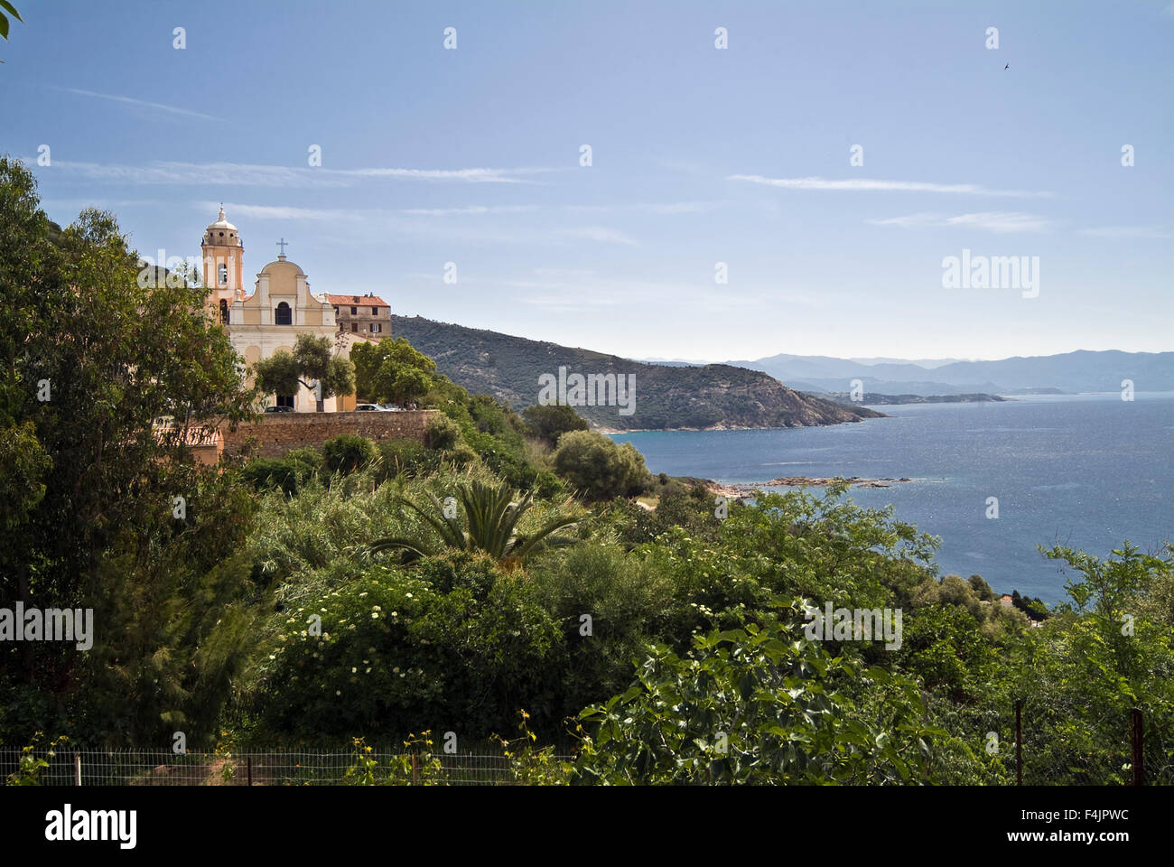 View of church near sea Stock Photo - Alamy