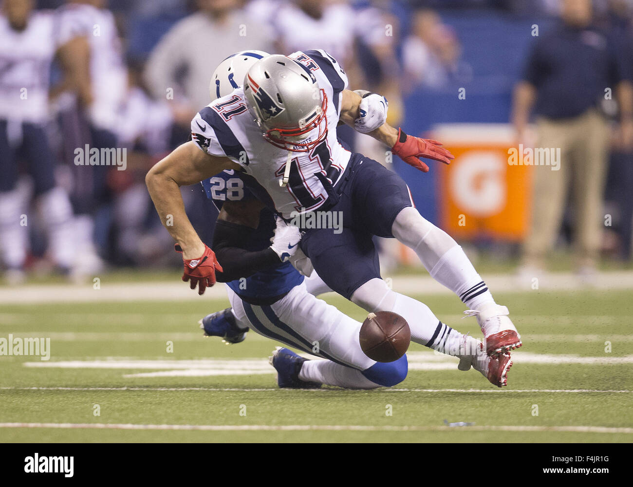 Indianapolis, Indiana, USA. 18th Oct, 2015. New England Patriots wide ...