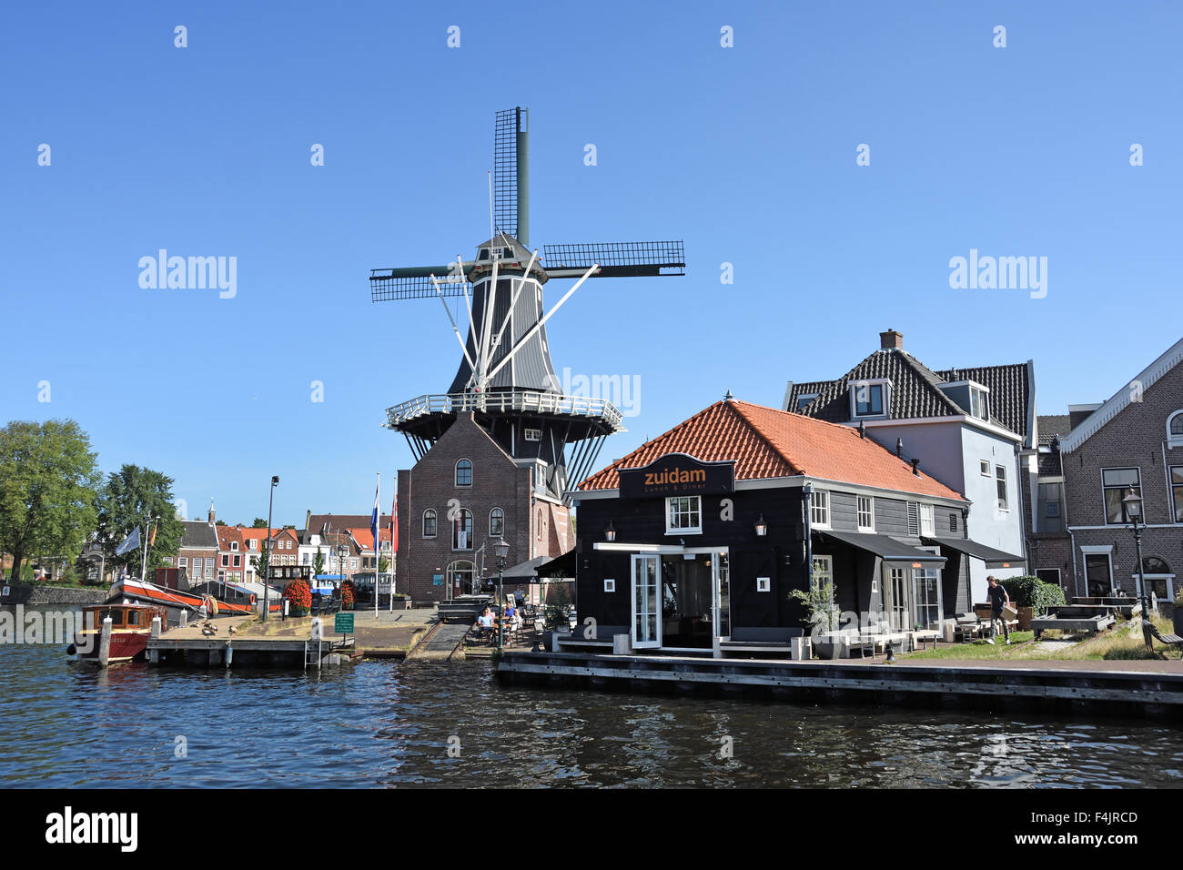 Windmill Moulin de Adriaan Haarlem Spaarne Netherlands Holland Stock ...